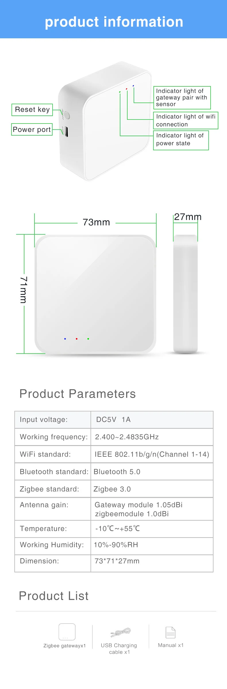Système D'alarme Pour Maison Connectée Tuya Zigbee, Capteur D'ouverture De Porte, Hub Zigbee ...