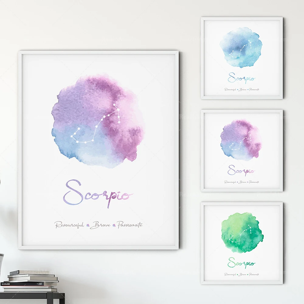 Digital Download Zodiac Gifts Scorpio Zodiac Signs Constellation Print ...