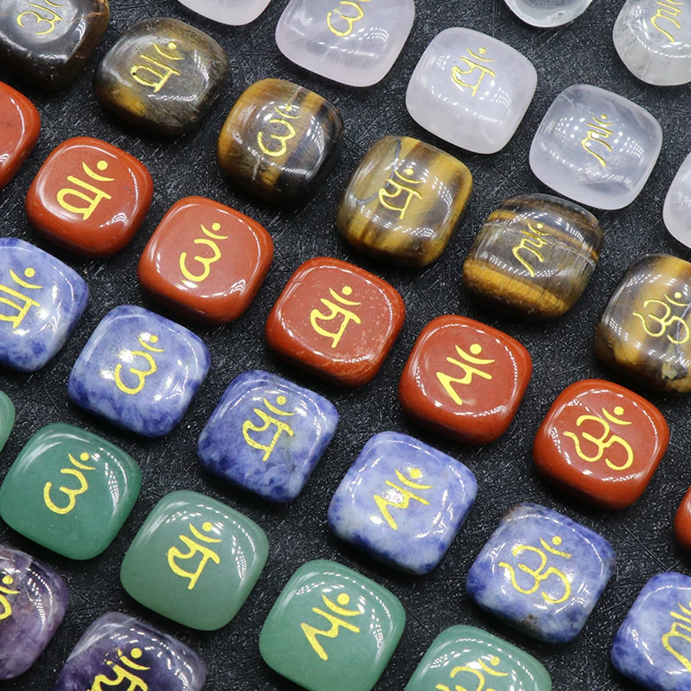 7Pcs Freedom Natural Crystal Runes Stones Irregular Divination Amethyst ...