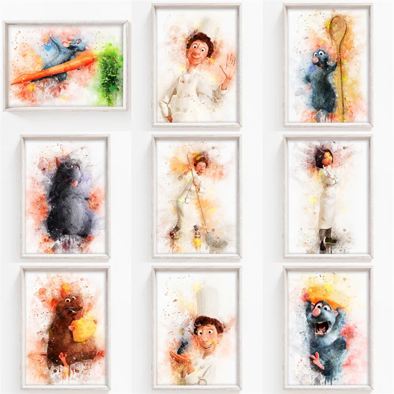 Disney Animation Ratatouille Prints Canvas Art Painting Cartoons ...