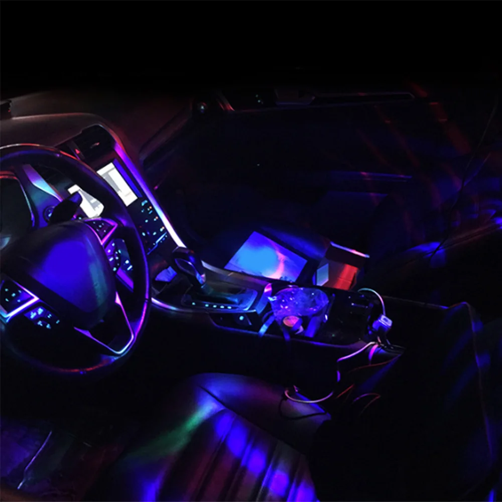 Mini LED Car Light Auto Interior USB Atmosphere Light Plug and Play ...