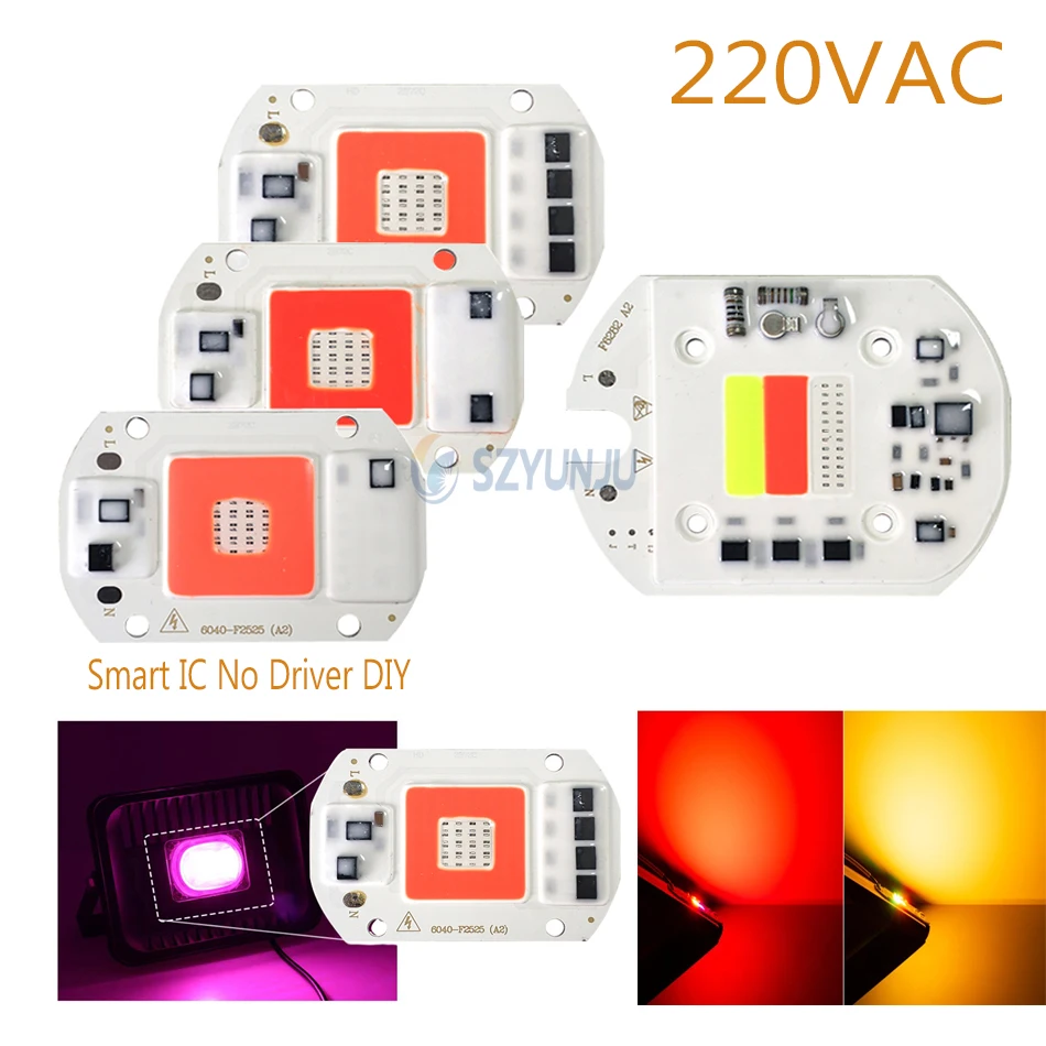 LED-COB-Chip-20W-30W-50W-220VAC-Smart-IC-No-Driver-DIY-For-LED ...