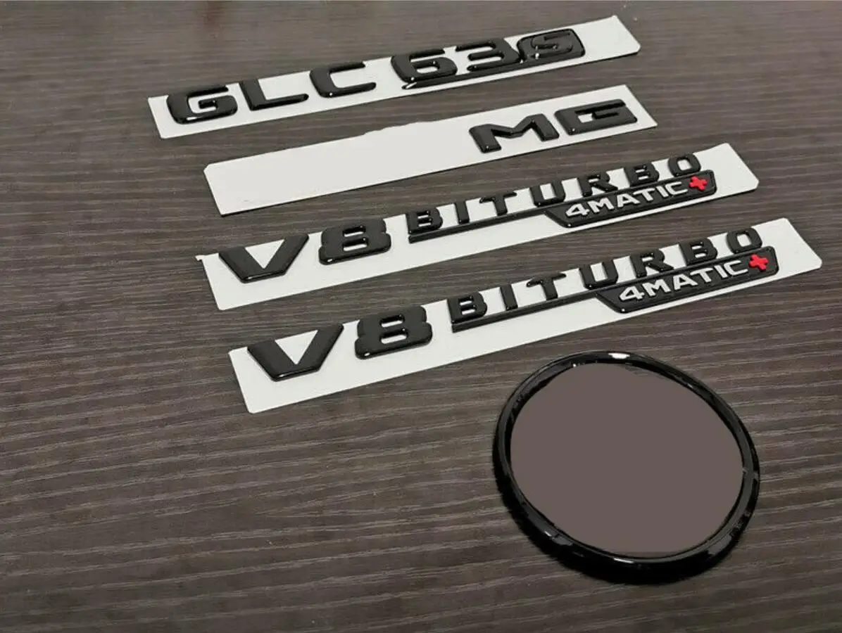 Black GLC63S AMG V8 BITURBO 4MATIC+ Star PACKAGE Emblem Badge Sticker ...