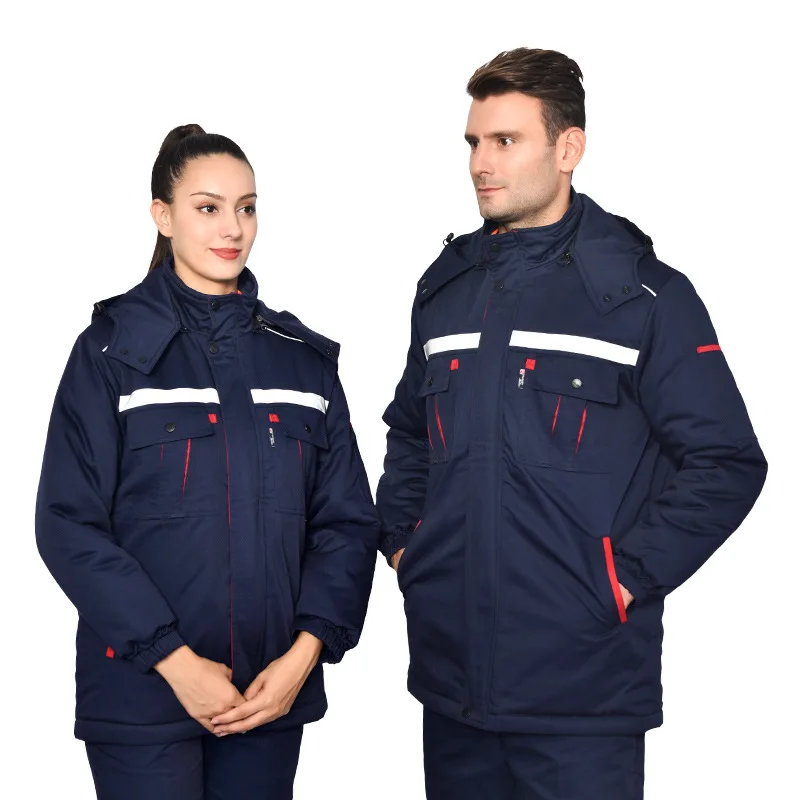 Winter-Reflective-Work-Clothing-Men-Women-Warm-Jacket-Cotton-Padded ...