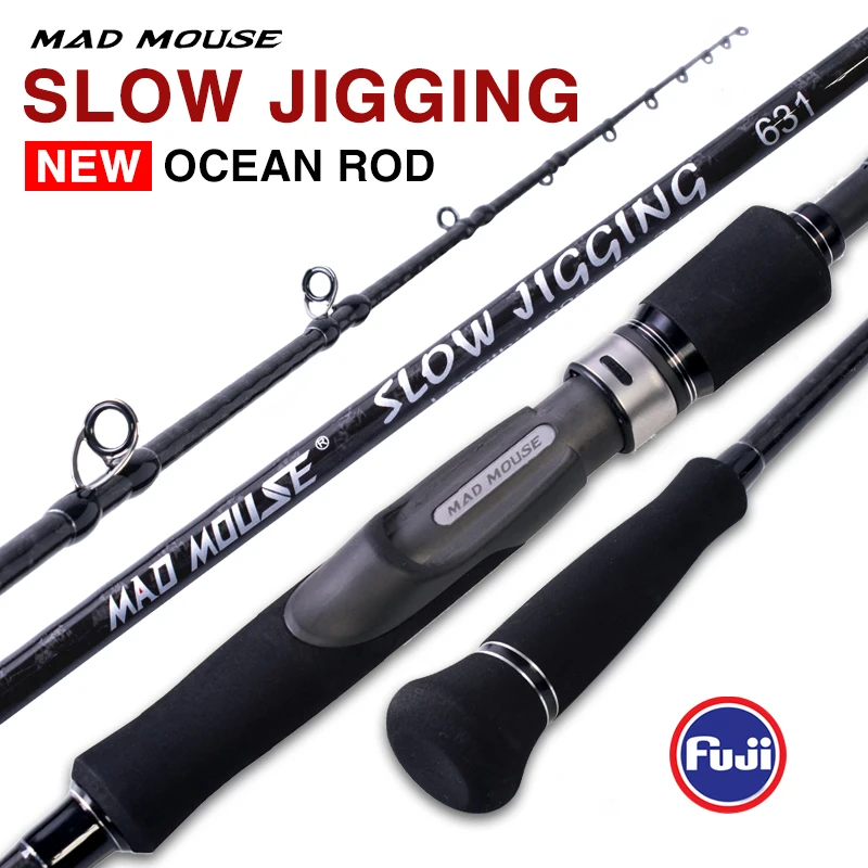 Madmouse Japan Full Fuji Parts Slow Jigging Rod 6"3 Jig Weight 80-350g ...