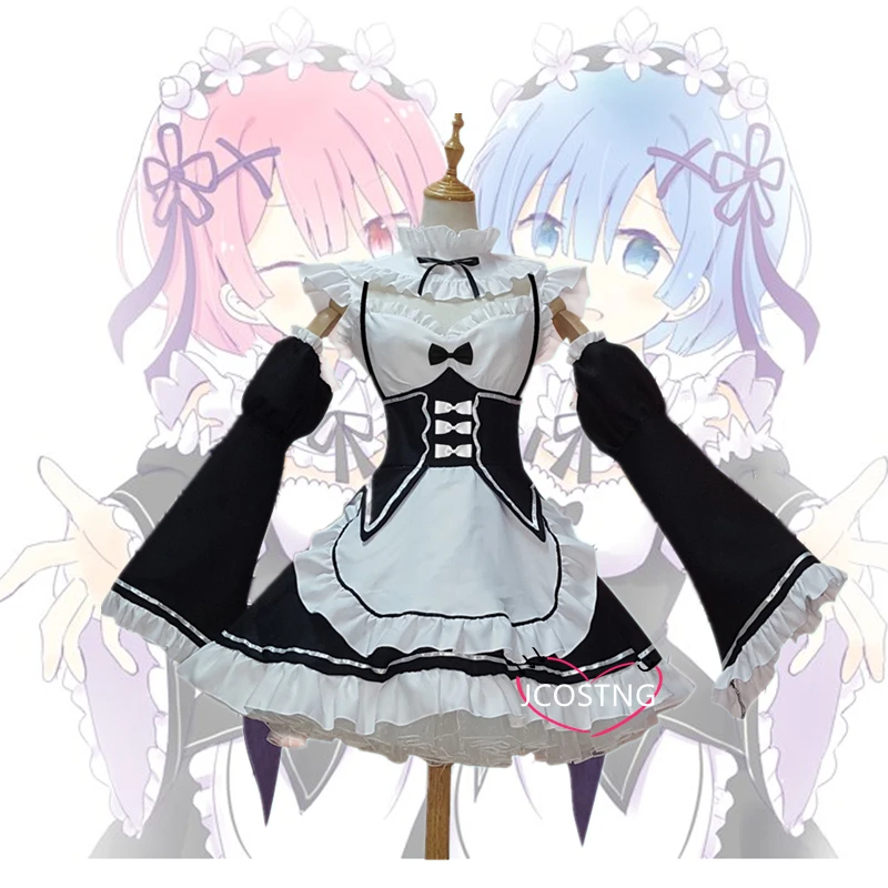 Disfraz de Cosplay de Ram/Rem Re:zero Kara, Hajimeru, Isekai, Seikatsu ...