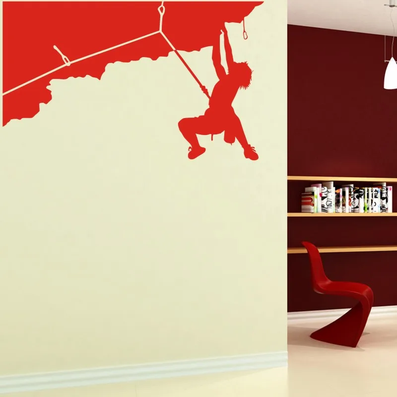 Rock Climbing Wall Sticker Vinyl Climber Wall Decals Pegatina Decor ...