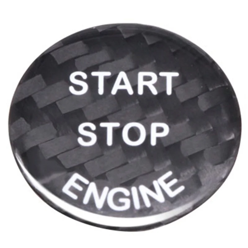 Carbon Fiber Sticker Car Engine Start Stop Button Decor Cover for Bmw ...
