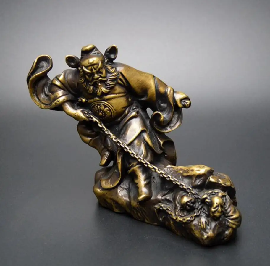 Copper Statue Antique pure copper Zhongkui ornaments, home ornaments ...