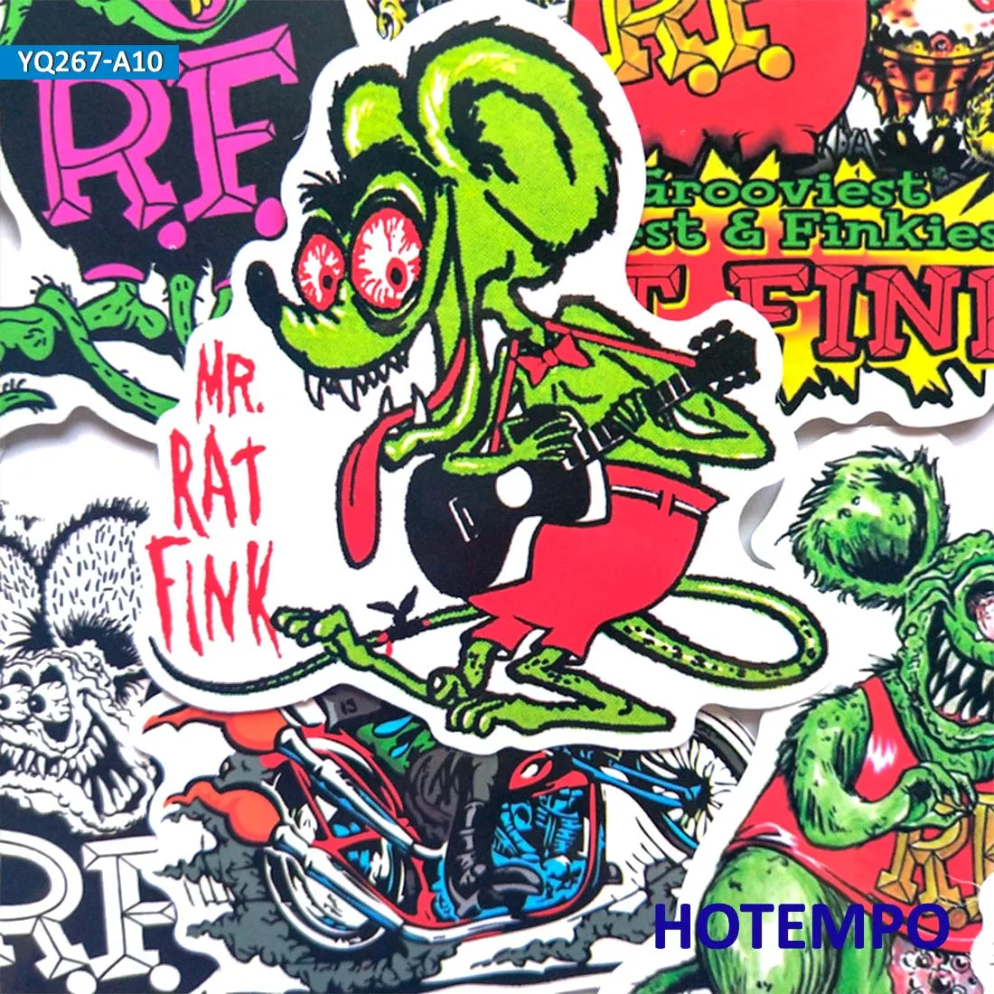 Rat Fink Collectibles 10pcs Hot Rods Racing Rat Fink Decal Ed Roth Big ...