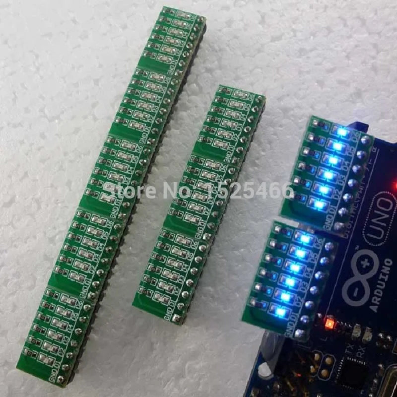 10pcs/lot 3 12V 6 Bits Blue LED Module Display indicator Board for ...