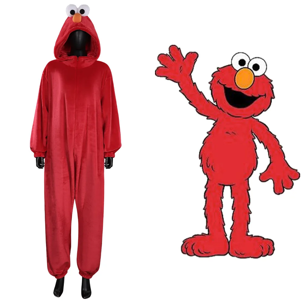 Elmo disfraz de Cosplay, mono, ropa de dormir, atascos, Halloween ...