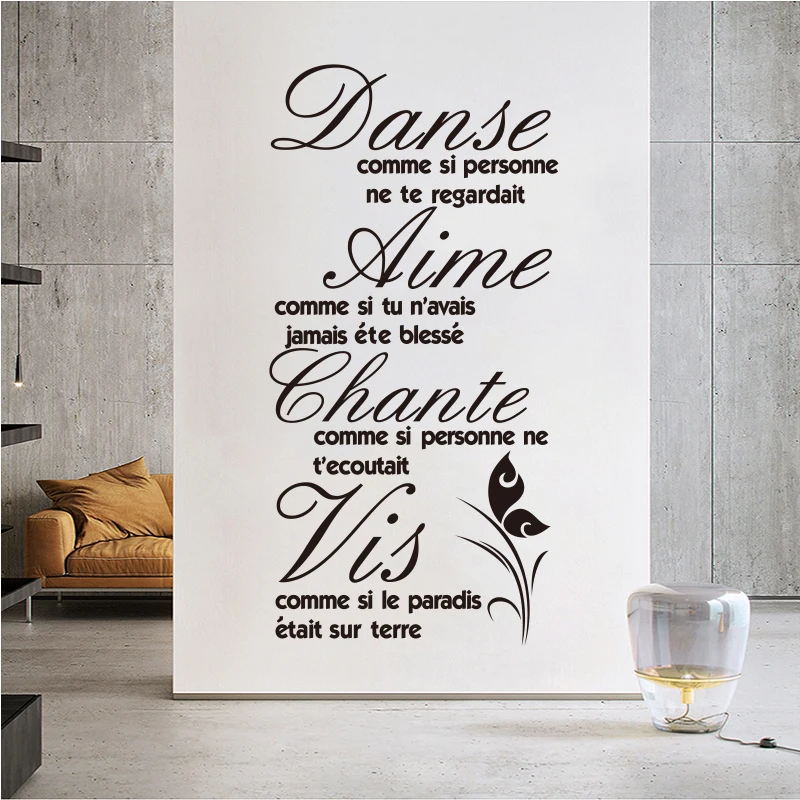 French-quotes-Removable-Vinyl-Wall-Stickers-Home-Decor-Wall-Decals-Art ...
