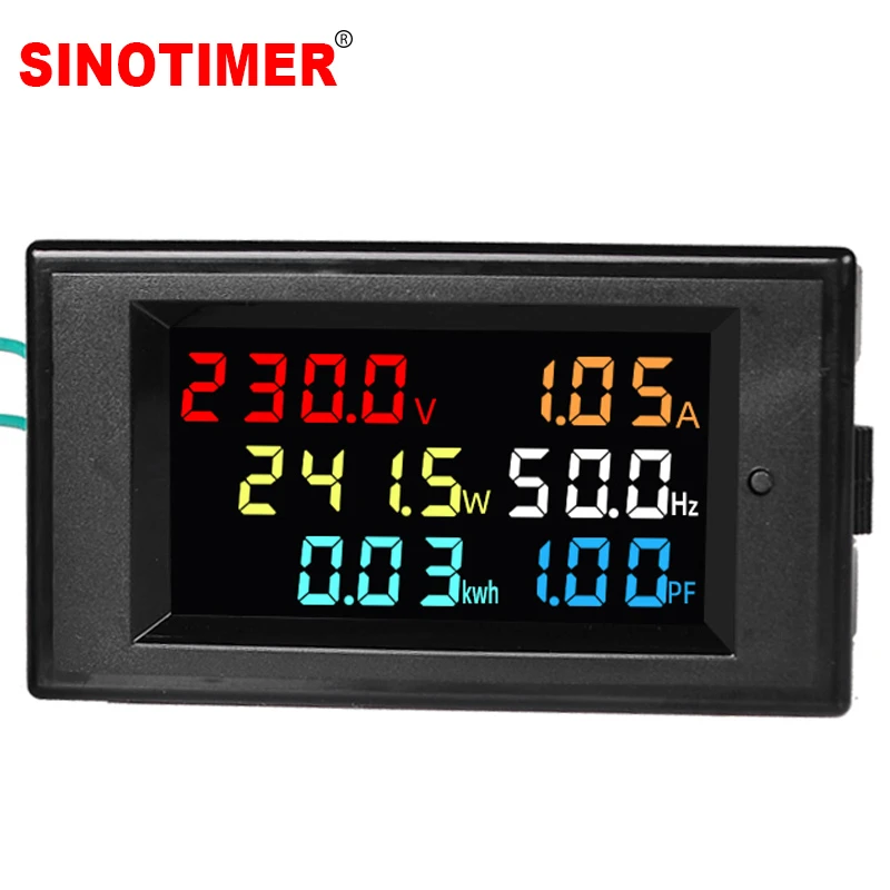 Ac Power Lcd Digital Voltage Current Power Voltmeter Ammeter Kwh Panel ...