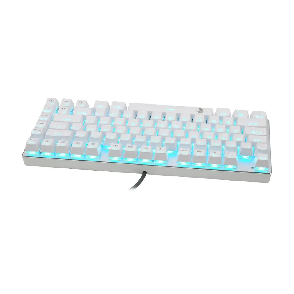 Mechanical Gaming Keyboard E-Element Z88 with Blue Switches Cyan LED ...