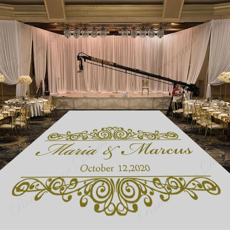 Custom Wedding Name & Date Monogram Sticker Vinyl Decoration Wedding ...