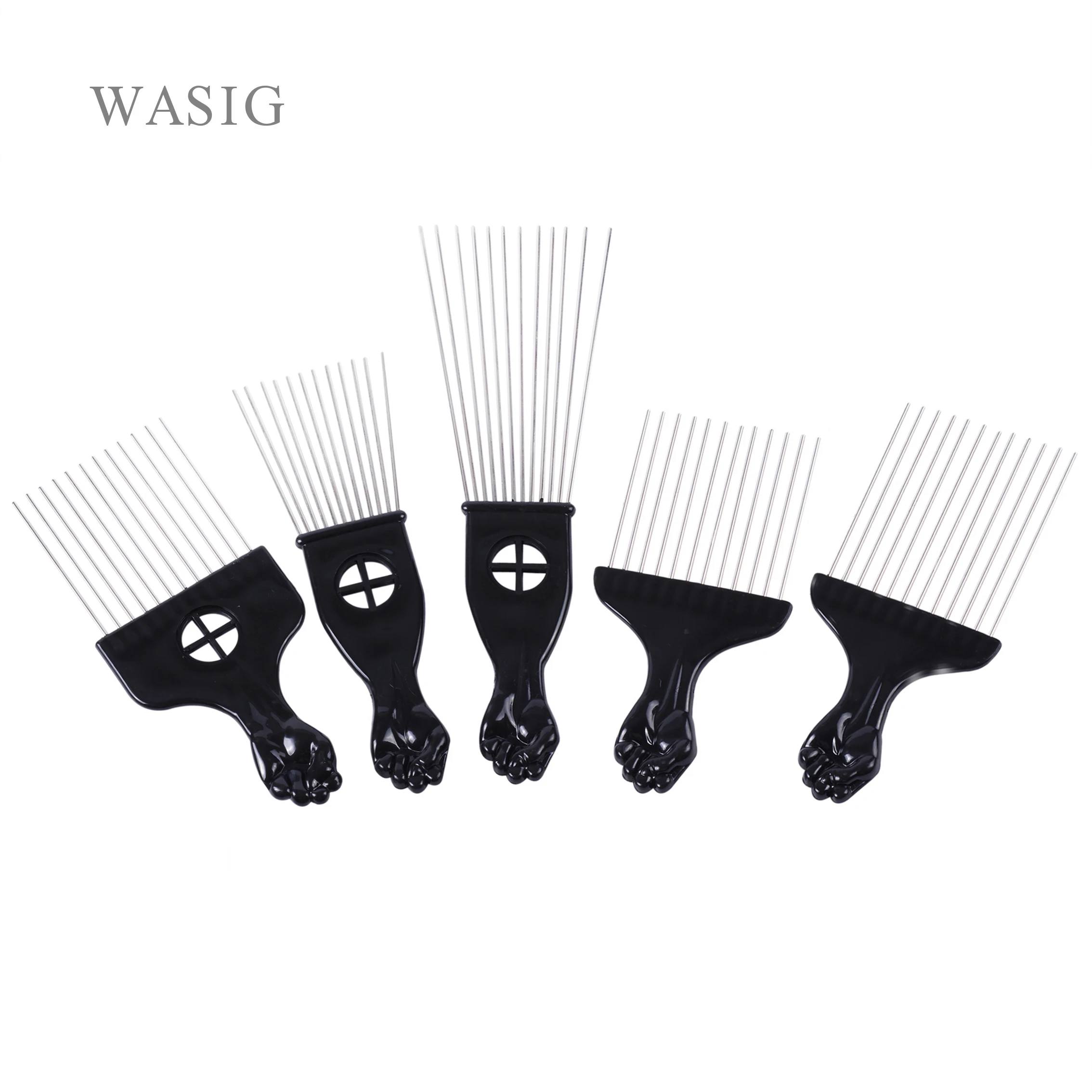 Salon Use Black Metal African American Pick Comb Hair Combs Afro Hair ...
