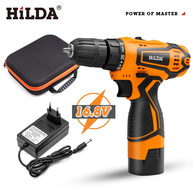 HILDA 12V 16V 20V Cordless Drill Electric Screwdriver Mini Wireless ...