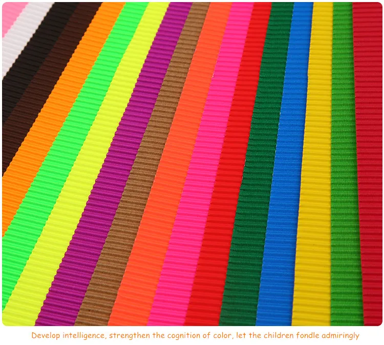 Papier à plier,Rouleau de papier ondulé coloré pour enfants,50x70CM ...