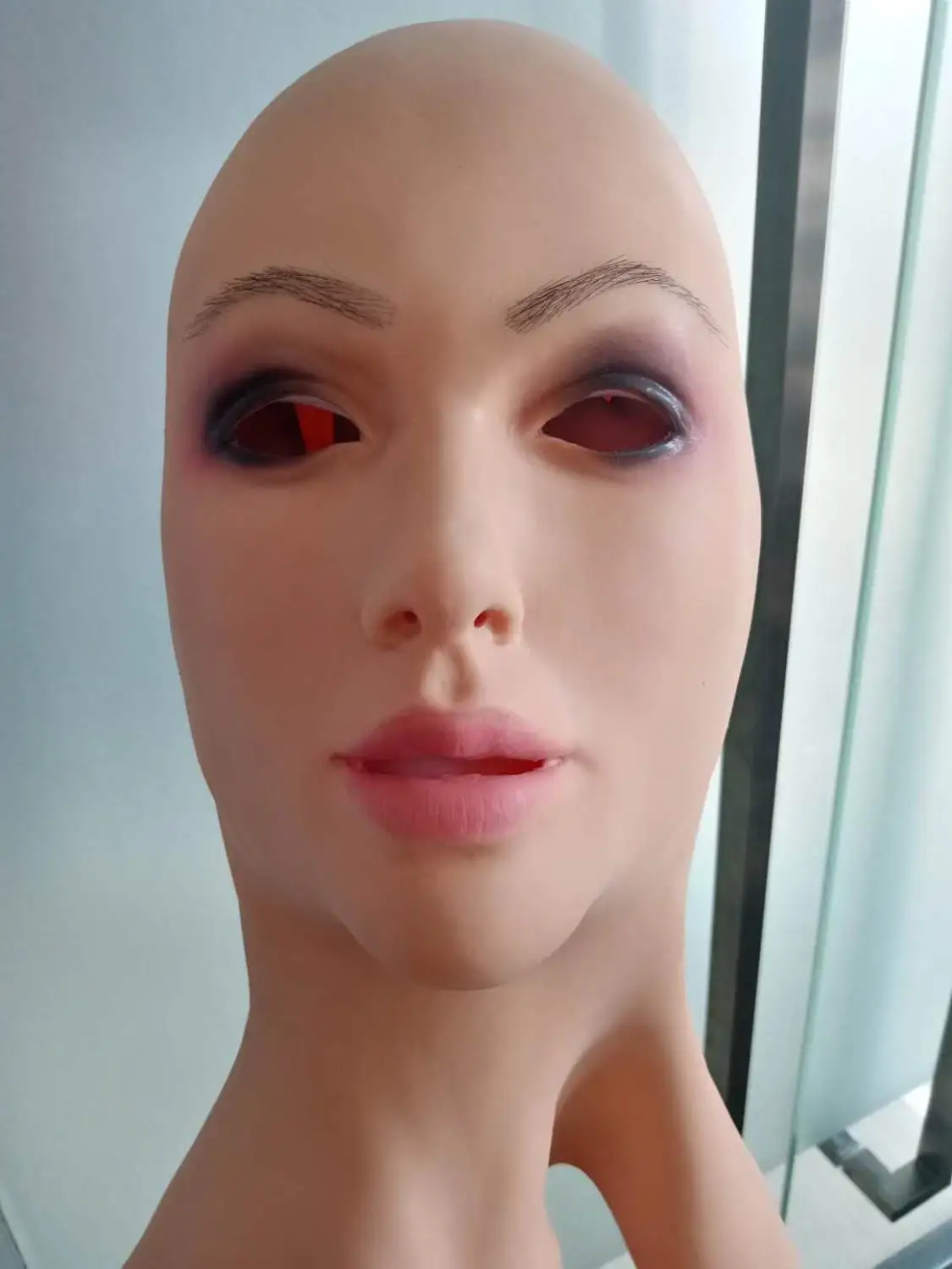 6g vanessa máscara facial realista macio silicone feminino máscara para ...