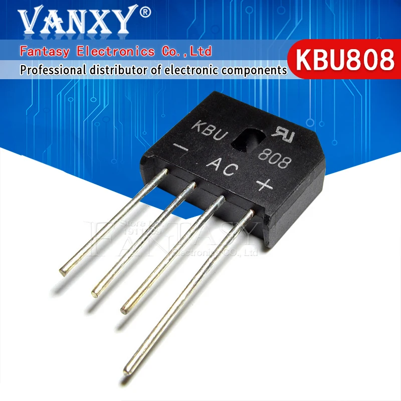 5PCS KBU808 KBU-808 8A 800V diode bridge rectifier new and original IC ...
