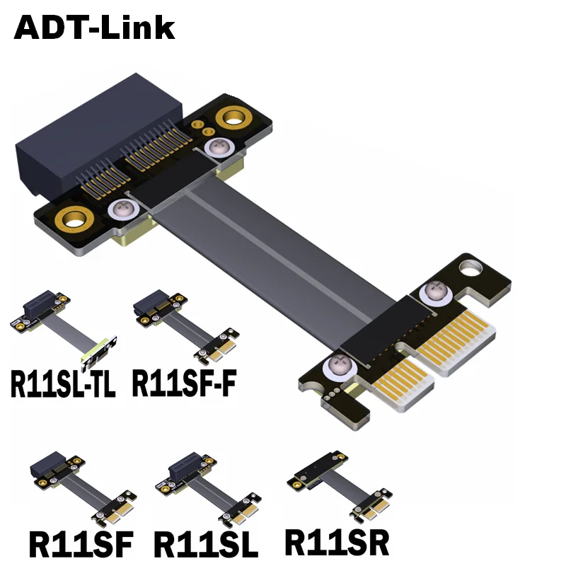 라이저 Pcie X1 연장 케이블 듀얼 90 도 Pci E Pci Express 1x ~ 1x 슬롯 라이저 카드 확장기 리본