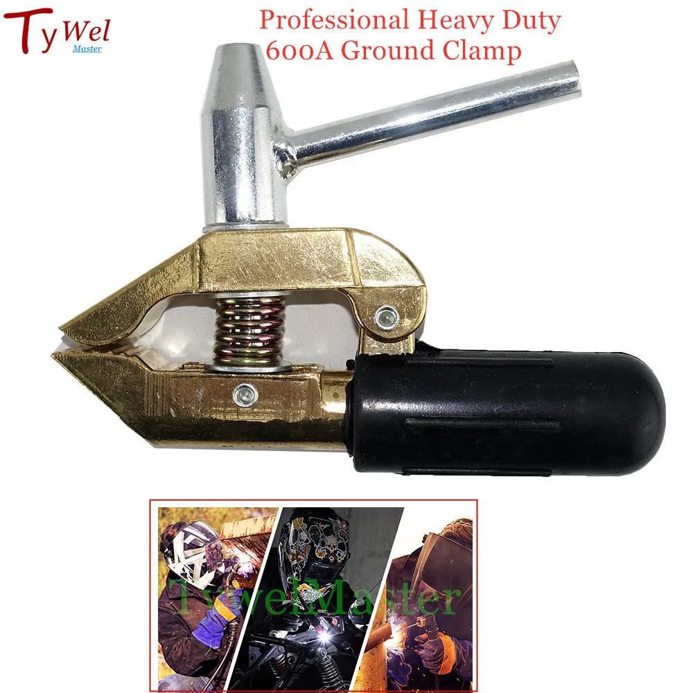 Professional-Heavy-Duty-600A-Ground-Clamp-Brass-MMA-MIG-TIG-Industrial ...