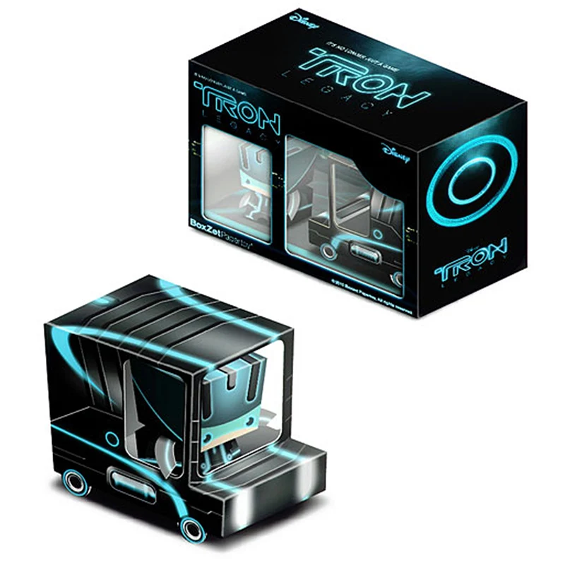 Tron-Legacy-Van-Car-Cubee-Box-adornos-corte-plegable-lindo-modelo-de ...