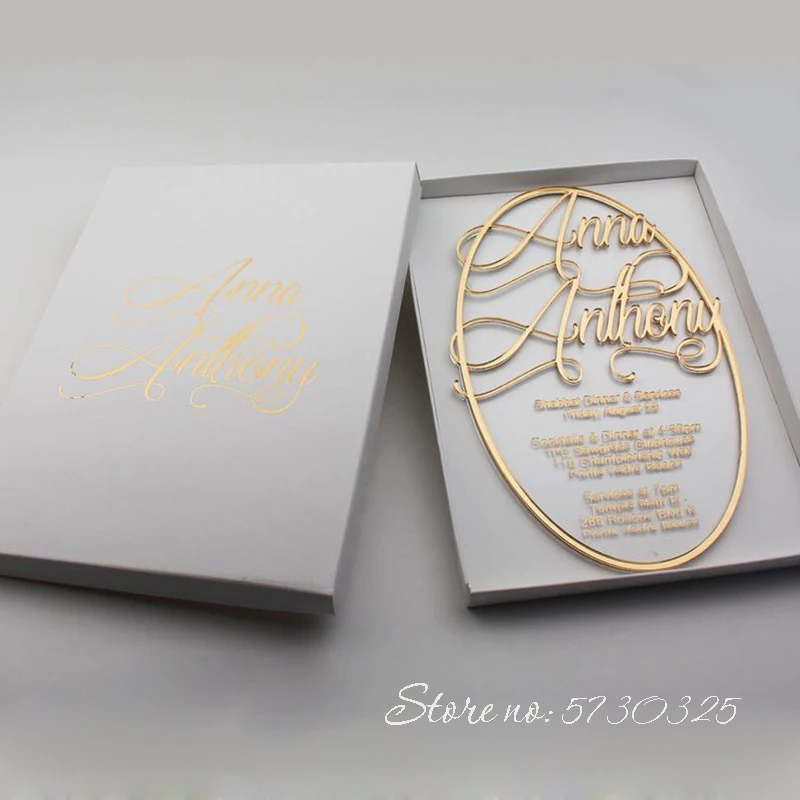 Clear Custom Acrylic Photo Invitation Crystal Invitation Wedding Luxury ...