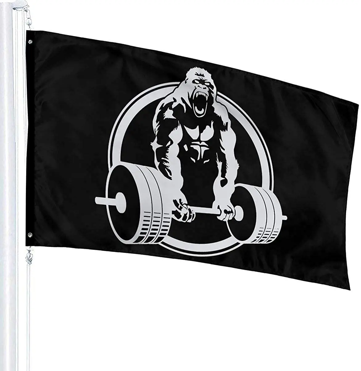 3x5 Ft Polyester Flag Gorilla Lifting Weightlifting Vivid Color and UV ...