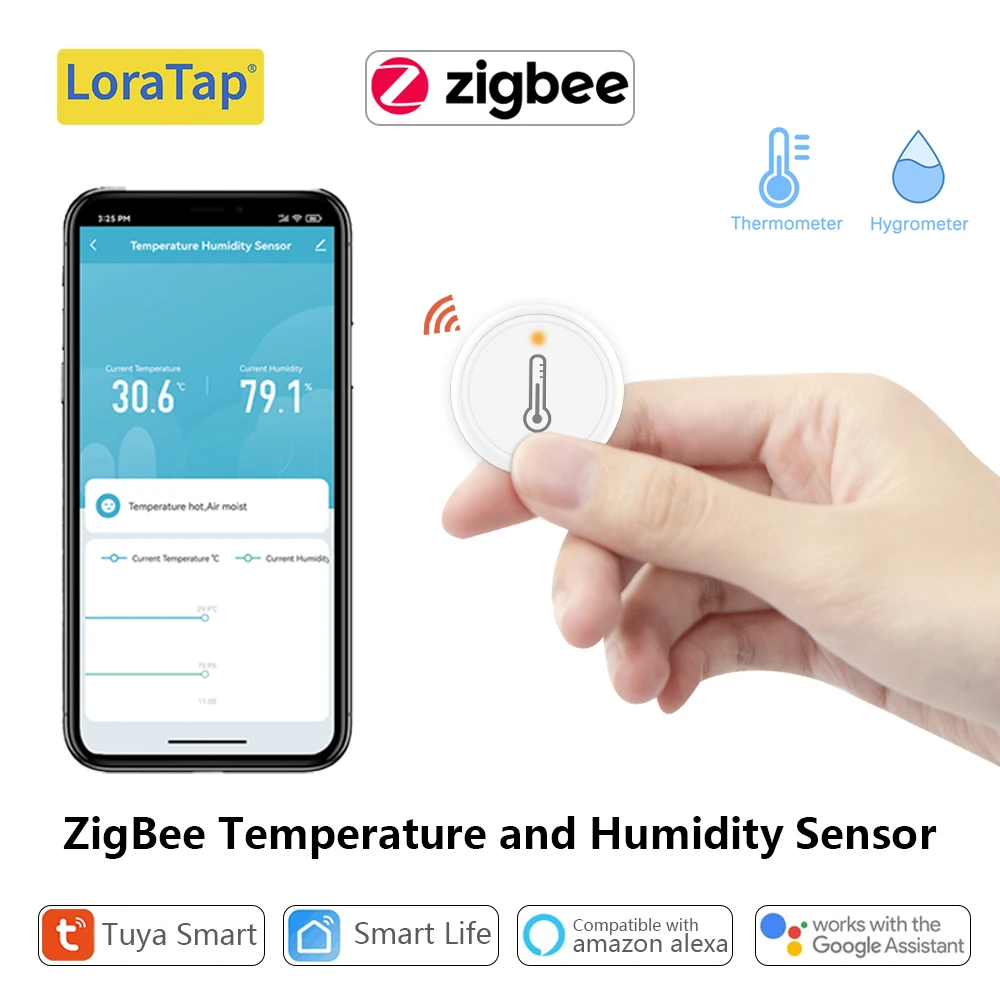 Tuya Zigbee 3.0 Wireless Temperature And Humidity Sensor Compatible ...