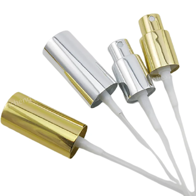 30-x-Bottle-Cap-Gold-Silver-Aluminum-Sprayer-Fine-mist-Sprayer-Used-for ...