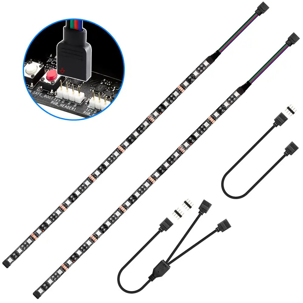 12V RGB 4pin LED Headers ADD_Header LED Strip Light 5050 SMD PC ...