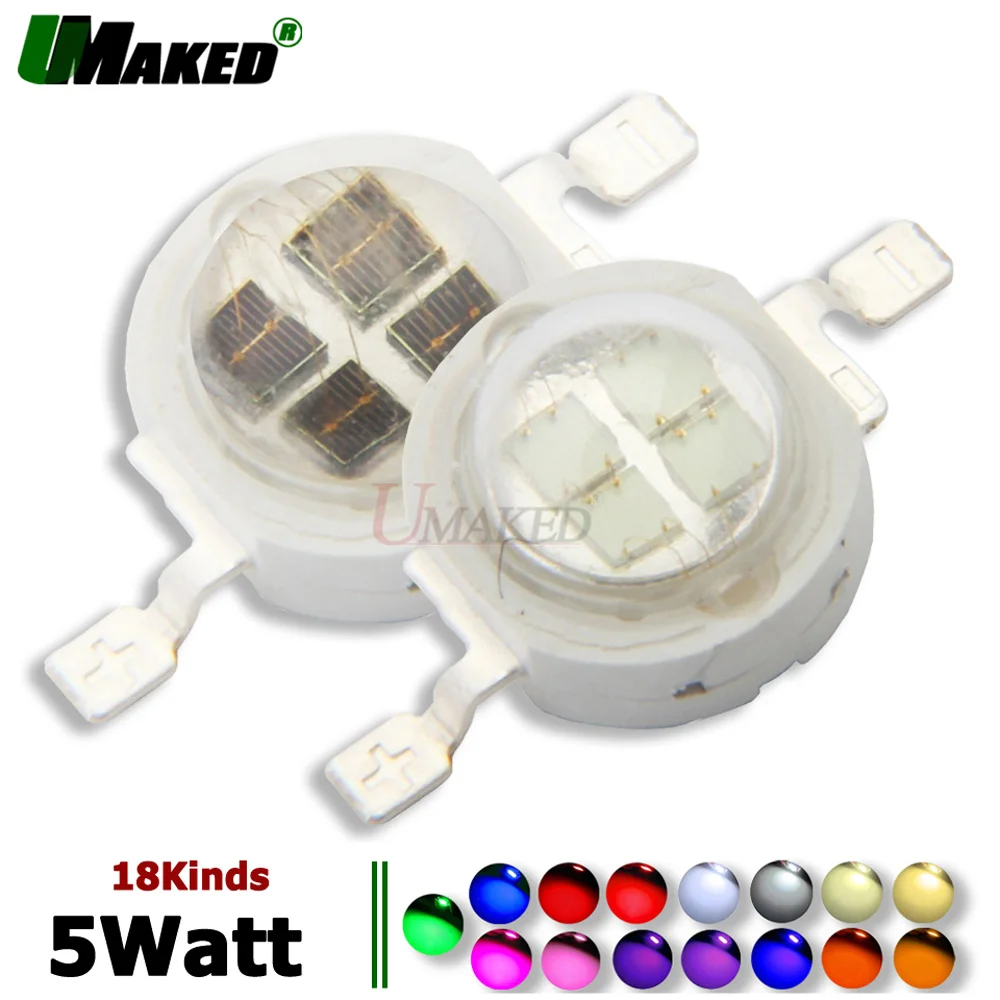 200pc High Power 5w Led Smd Chip Epistar 45mil Bulb Light Chips Dc6-7v ...