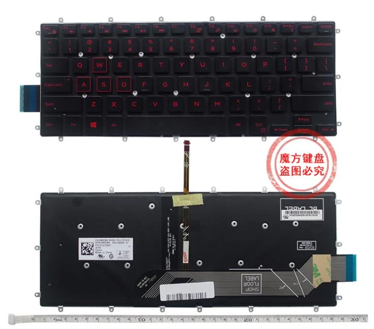 For DELL INSPRION 14 14-7466 V7466 Service laptop keyboard russia black ...