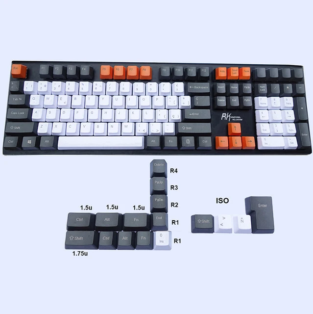Spanish Layout OEM Keycaps European Type ANSI ISO-ES PBT Material for ...