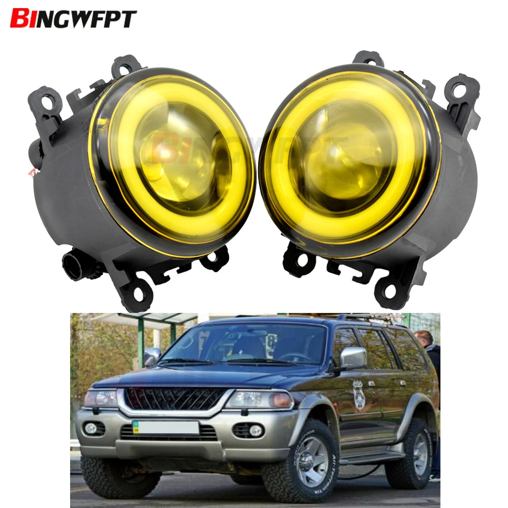 2x Car Accessories LED Front Fog Light Angel Eye H11 For Mitsubishi ...
