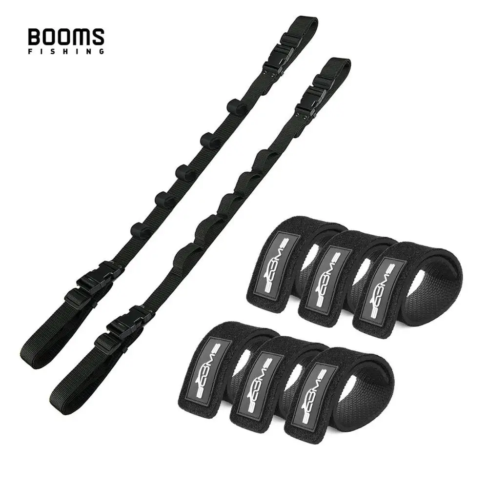 Booms Fishing Vehicle Rod Carrier Holder with 6pcs Rods Belt Strap Tie ...