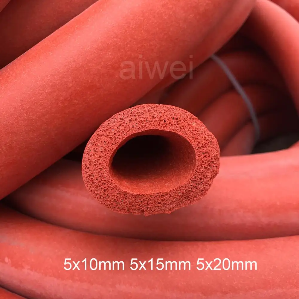 5mm id Silicone foam tube flexible foaming Silicon hose Sponge casing ...