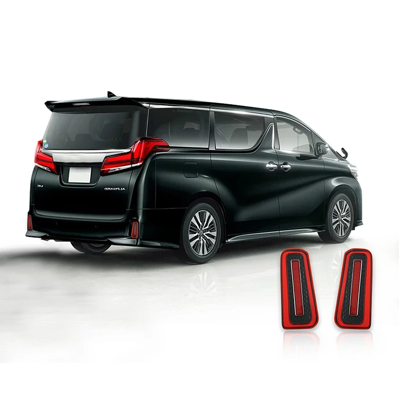 2x led rear bumper reflector Toyota Alphard Vellfire 30 series 2015 ...