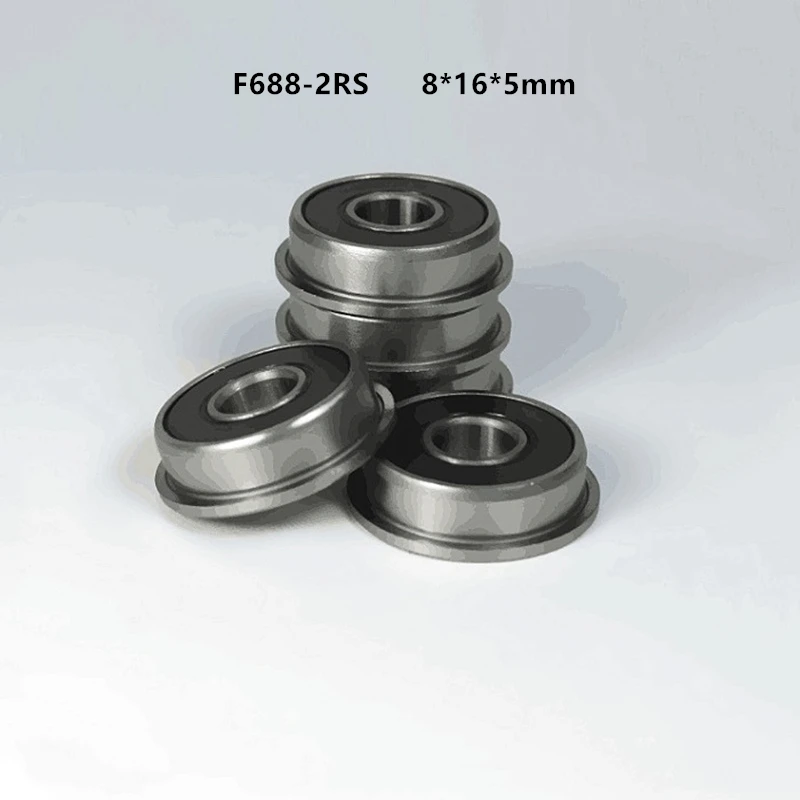 100pcs-lot-flange-bearing-F688-2RS-F688RS-F688-2RS-8x16x5-mm-rubber ...