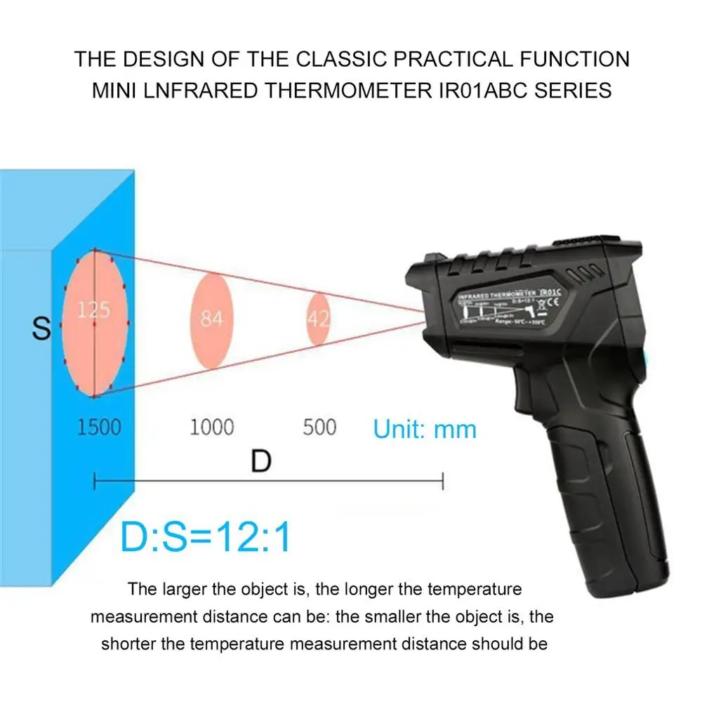 IR01 series handheld infrared measurement Digital Laser Thermometer ...