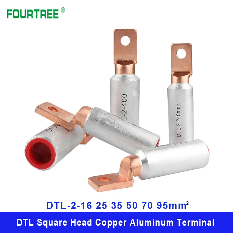 5Pcs Square Head Copper Aluminum Cable Terminals Circuit Breaker ...