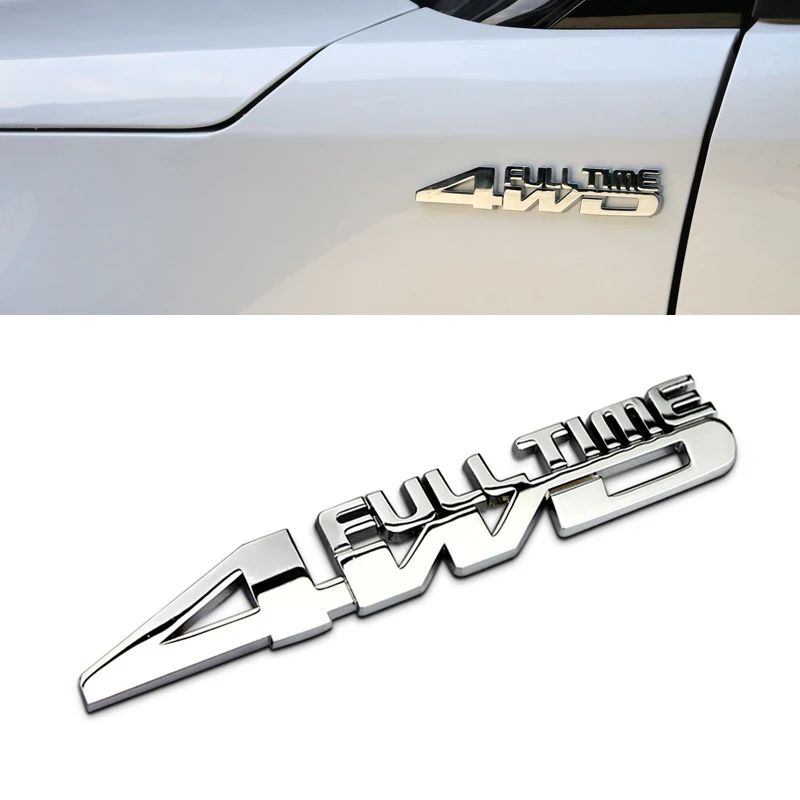 4wd Full Time 3d Metal Stickers Emblem Badge Auto Side Fender Trunk For ...