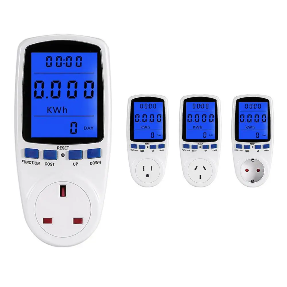 Power-Meter-Plug-LCD-Display-Energy-Monitor-Euro-Plug-Power-Meter ...