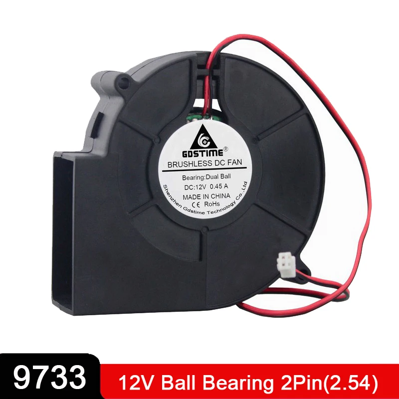 1pcs Gdstime DC 9733 12V Blower Fan 97mm 97 x 33mm Big Air Blower Flow ...