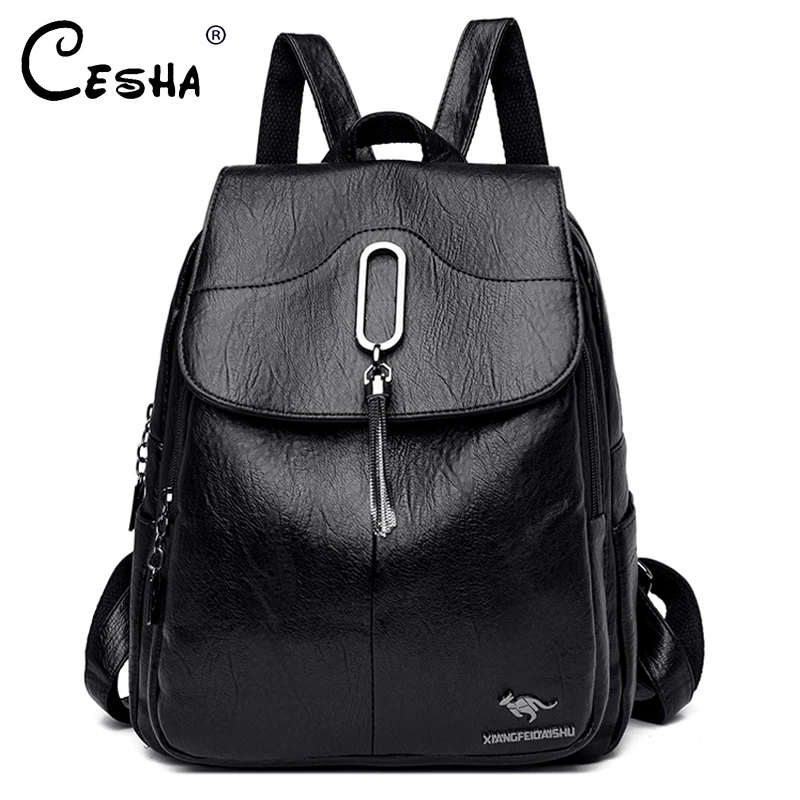 Luxury Fashion Women Backpack High Quality Durable Soft Leather Travel ...
