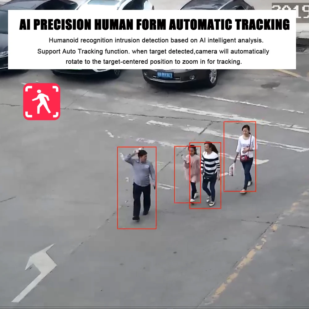 HD 5MP IP Camera Humanoid AI Auto Tracking POE PTZ Motion Detection ...