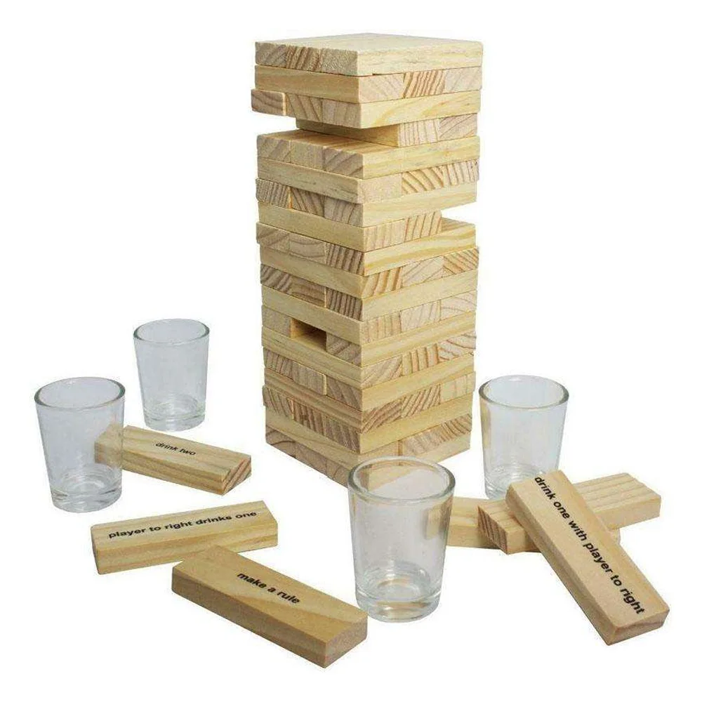Drunken Tower Jenga Shots Jenga Adulto Juegos de Mesa Fiesta GENERICO ...