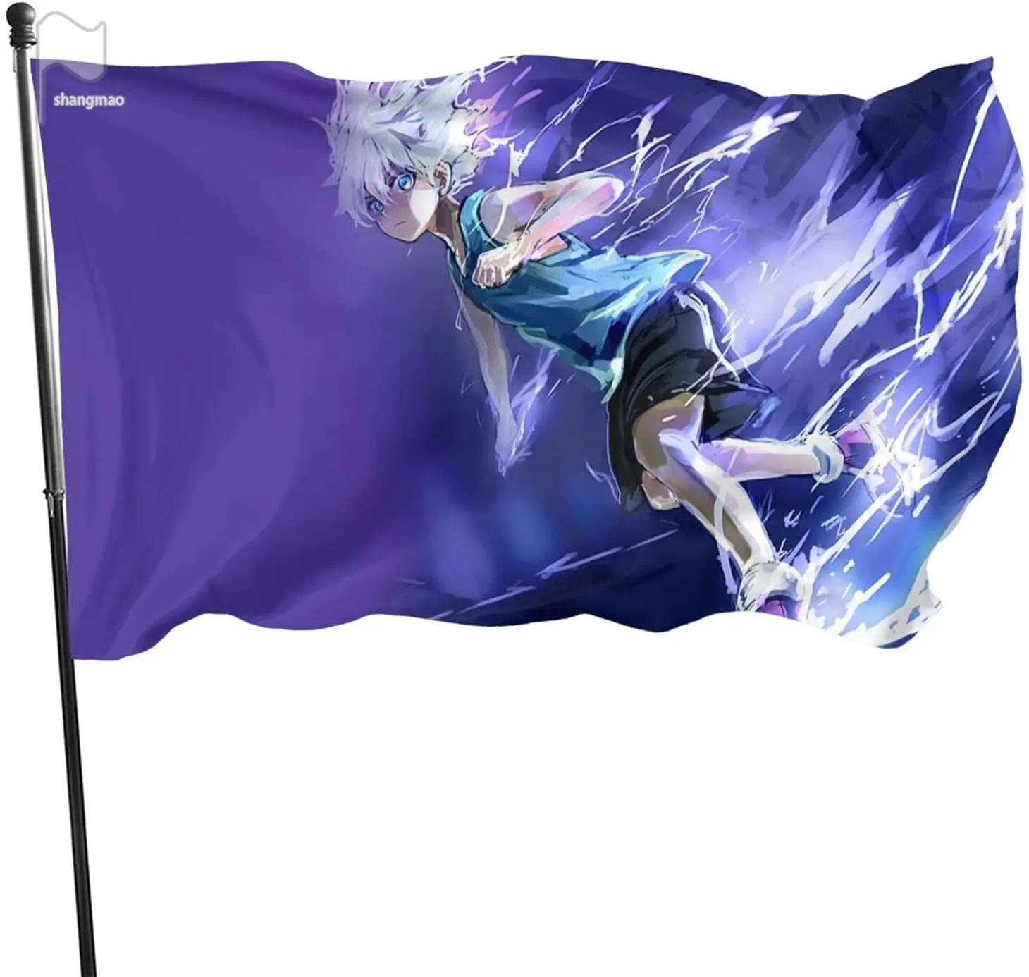 Hunter X Hunter Killua Zoldyck 3x5 Ft Anime Flag Header And Double With ...